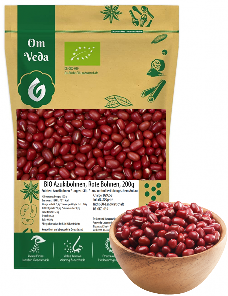 Bio Azukibohnen Adzukibohnen, 200g im Ayurveda-Shop kaufen
